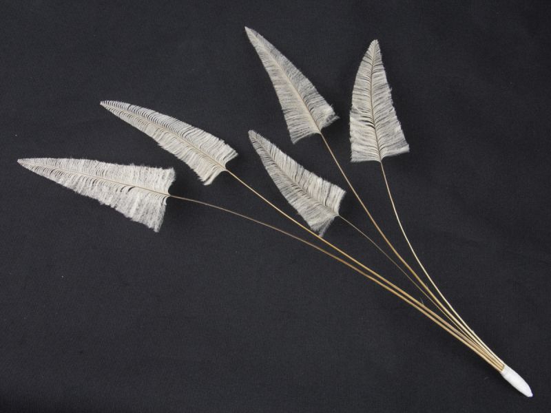 Stripped Ostrich Feather spray for hats and fascinators