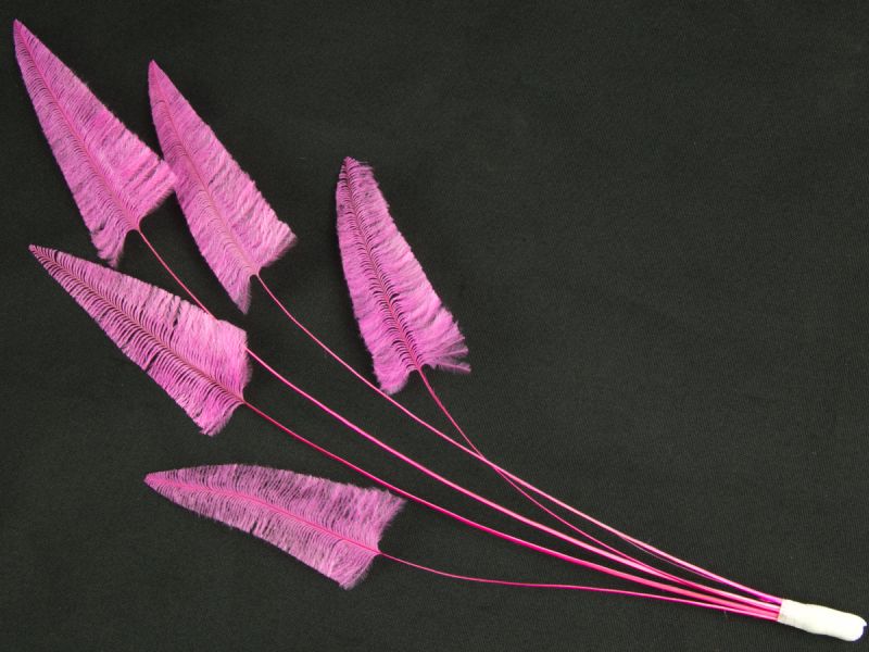 Stripped Ostrich Feather spray for hats and fascinators