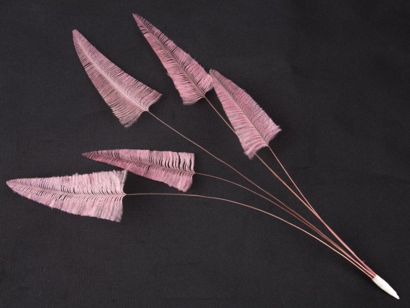 Stripped Ostrich Feather spray for hats and fascinators