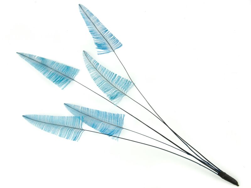 Stripped Ostrich Feather spray for hats and fascinators