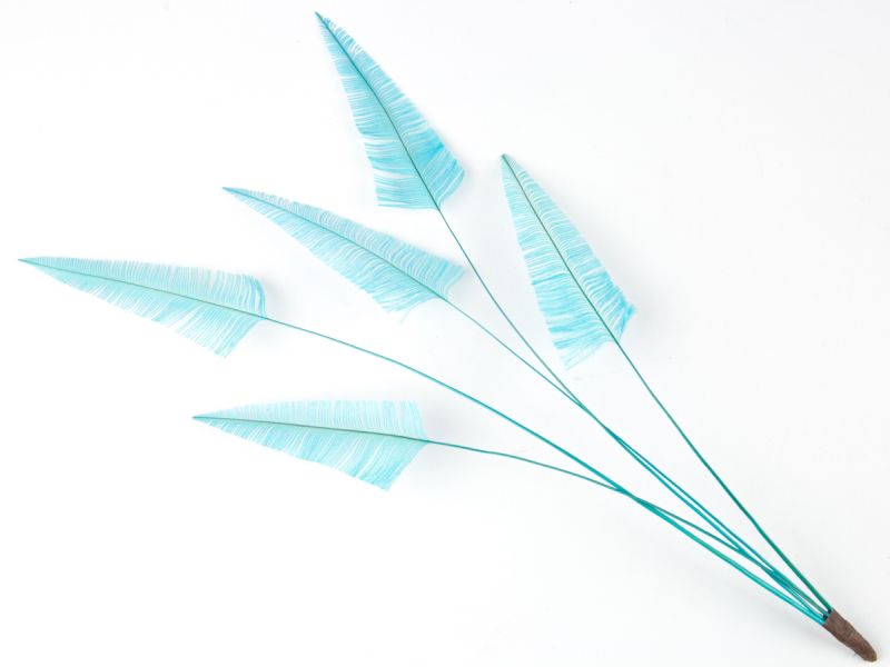 Stripped Ostrich Feather spray for hats and fascinators