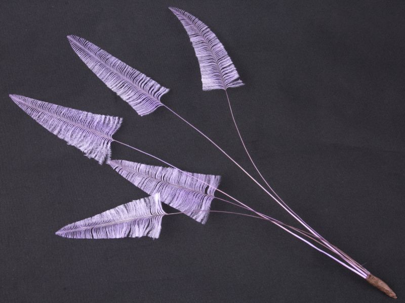 Stripped Ostrich Feather spray for hats and fascinators