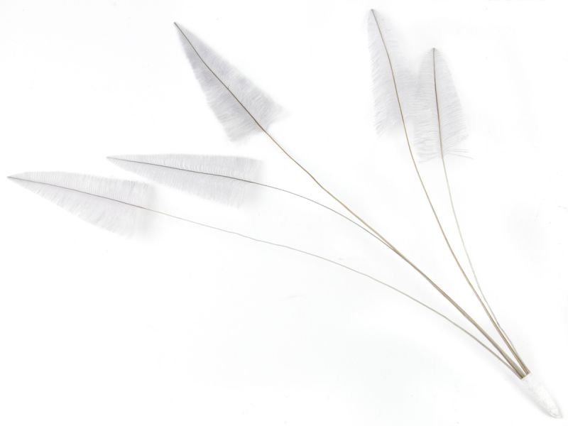 Stripped Ostrich Feather spray for hats and fascinators