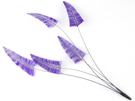 Stripped Ostrich Feather spray for hats and fascinators