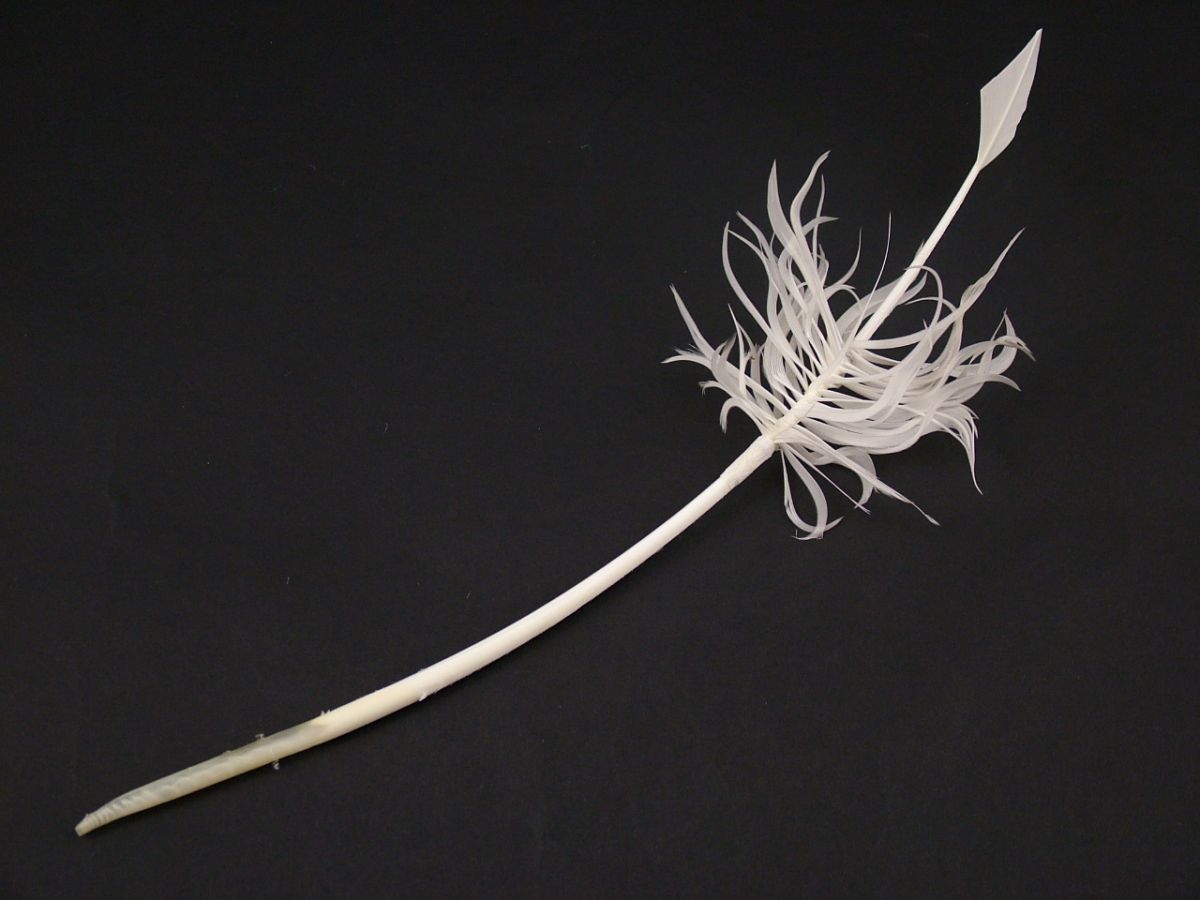 Striking Mount made from Stripped Turkey Quill for hats and fascinators