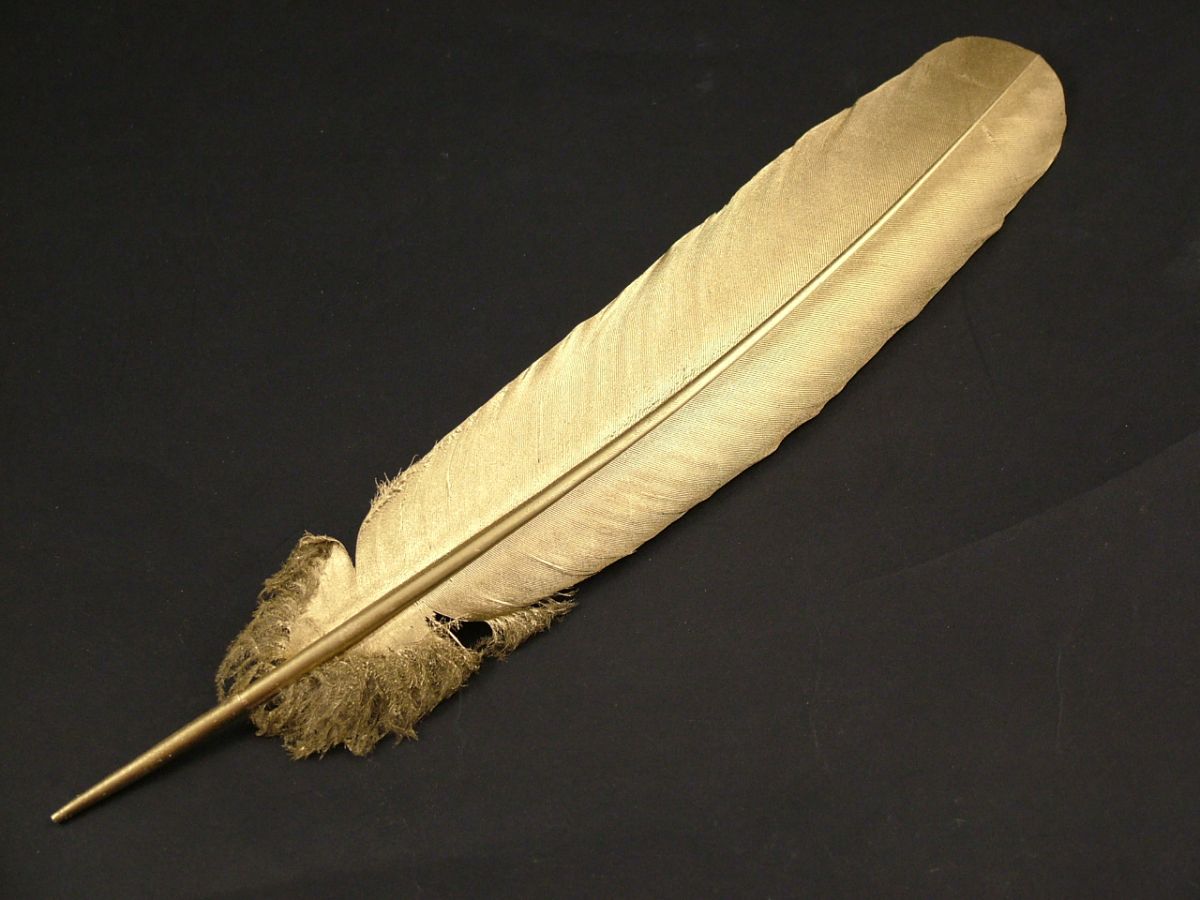 Golden Turkey Quills ideal for festive decorations, wreathes