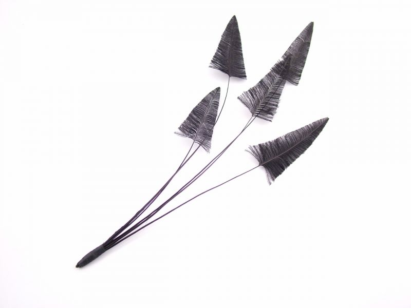 Stripped Ostrich Feather spray for hats and fascinators